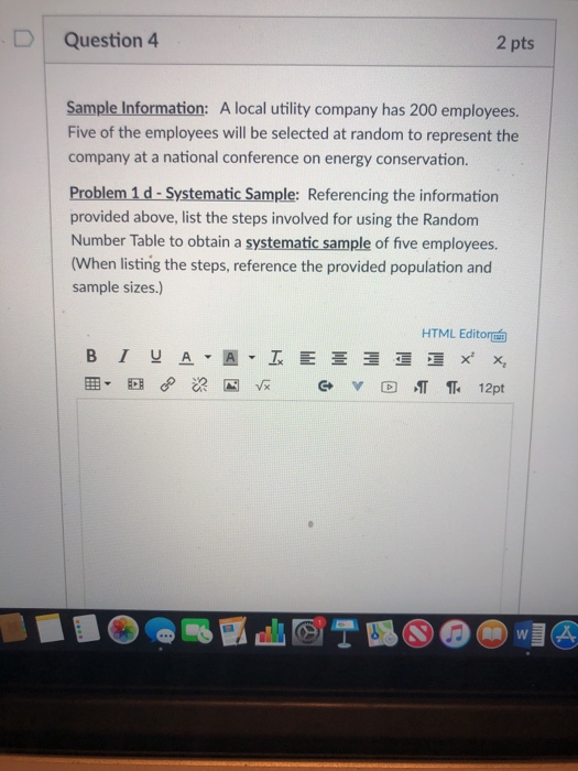 Solved uestion 4 2 pts Sample Information: A local utility | Chegg.com Solved uestion 4 2 pts Sample Information: A local utility | Chegg.com
