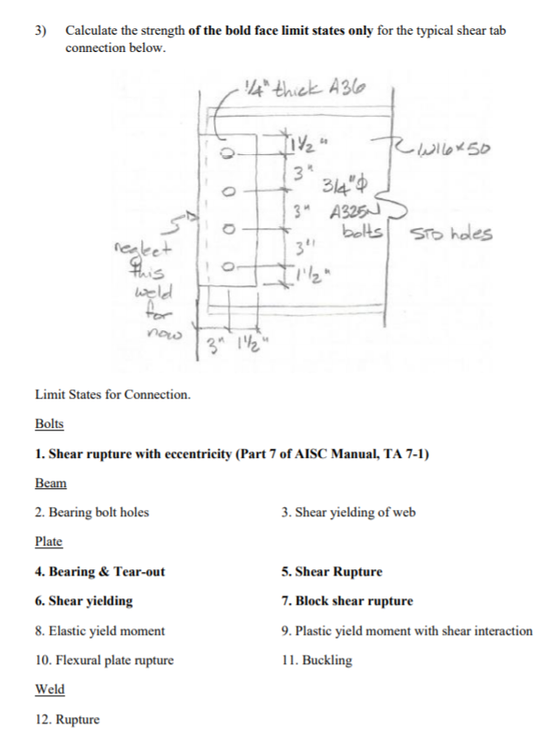3) Calculate the strength of the bold face limit | Chegg.com