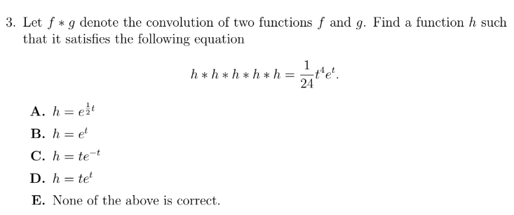 Solved Let f*g denote the convolution of two functions f | Chegg.com Solved Let f*g denote the convolution of two functions f | Chegg.com