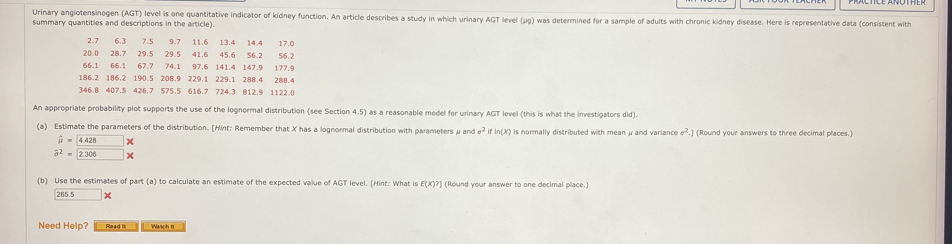 Solved An appropriate probability plot supports the use of | Chegg.com