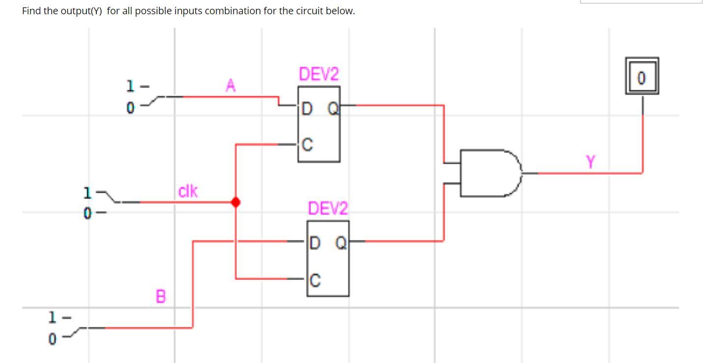 Solved Find the output(Y) for all possible inputs | Chegg.com