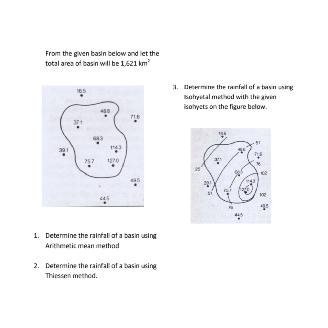 Solved Hydrology - ﻿Show complete solution, include | Chegg.com