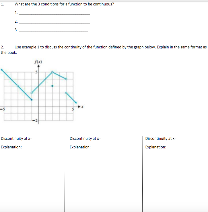 Solved 1. What are the 3 conditions for a function to be | Chegg.com