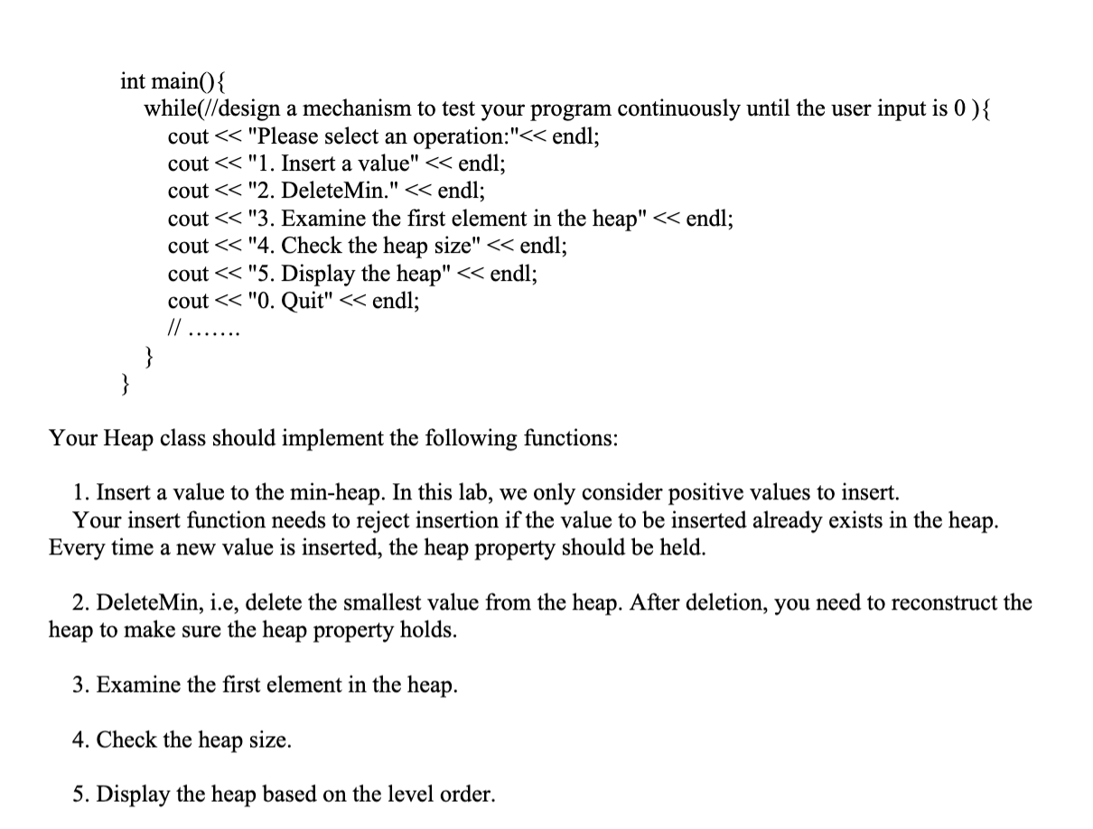 Solved USING C++ ﻿ONLY! FINISH WHOLE CODE PLEASE. Step 1: | Chegg.com
