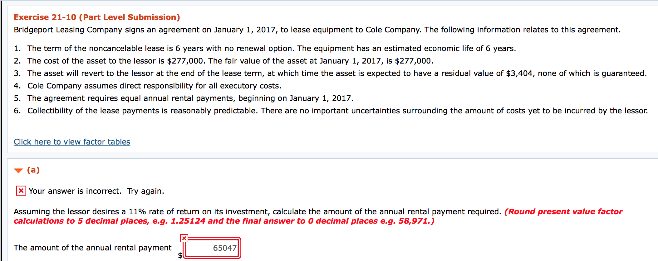 Solved Exercise 21-10 (Part Level Submission) Bridgeport | Chegg.com