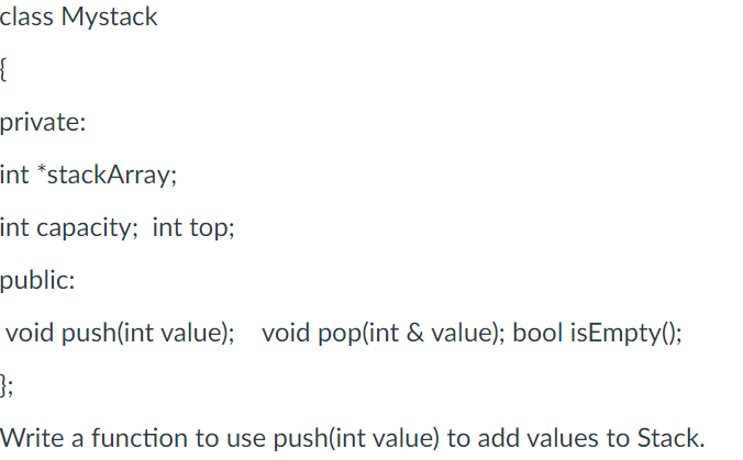 Solved Class Mystack Private Int Stackarray Int 