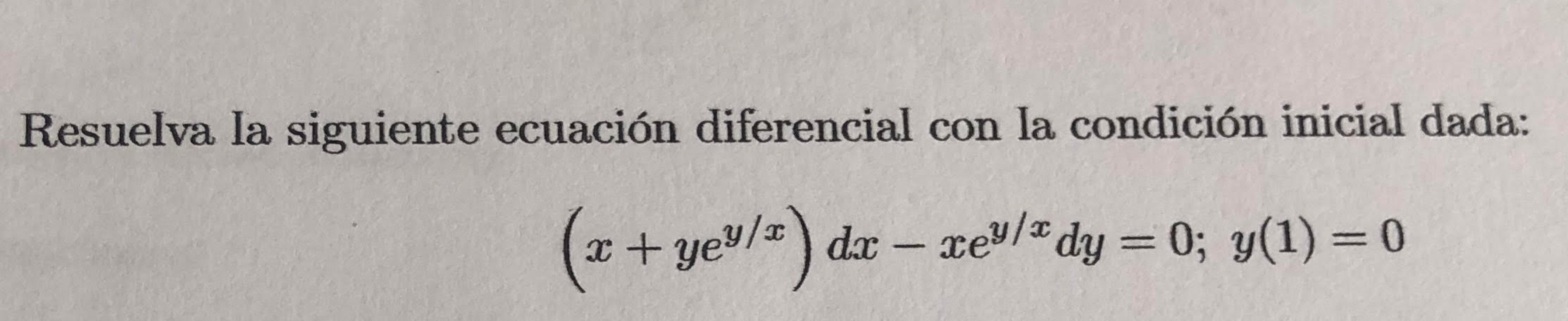 Solved Resuelva la siguiente ecuación diferencial con la | Chegg.com