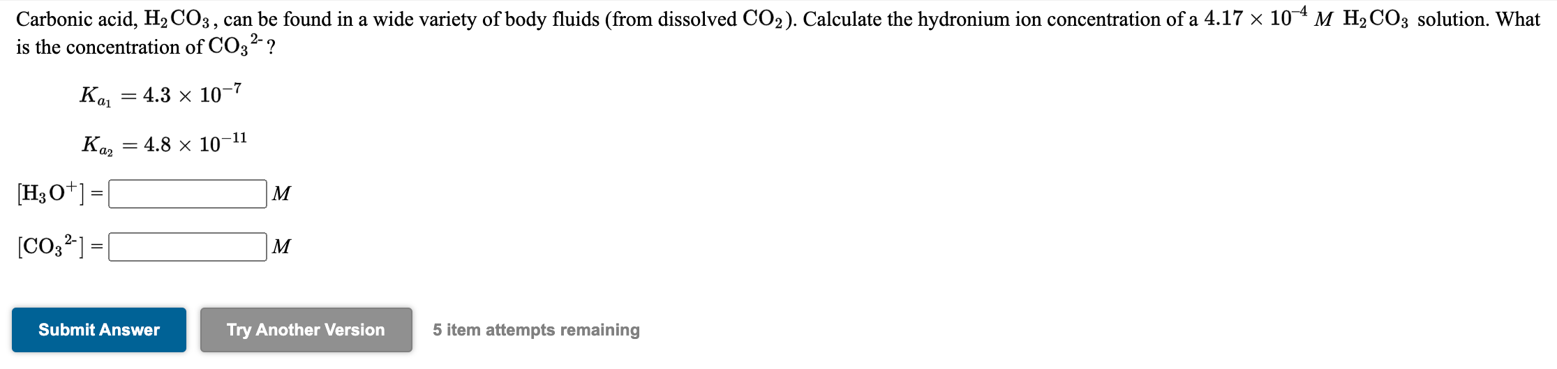 Solved Carbonic acid, H2CO3, can be found in a wide variety | Chegg.com