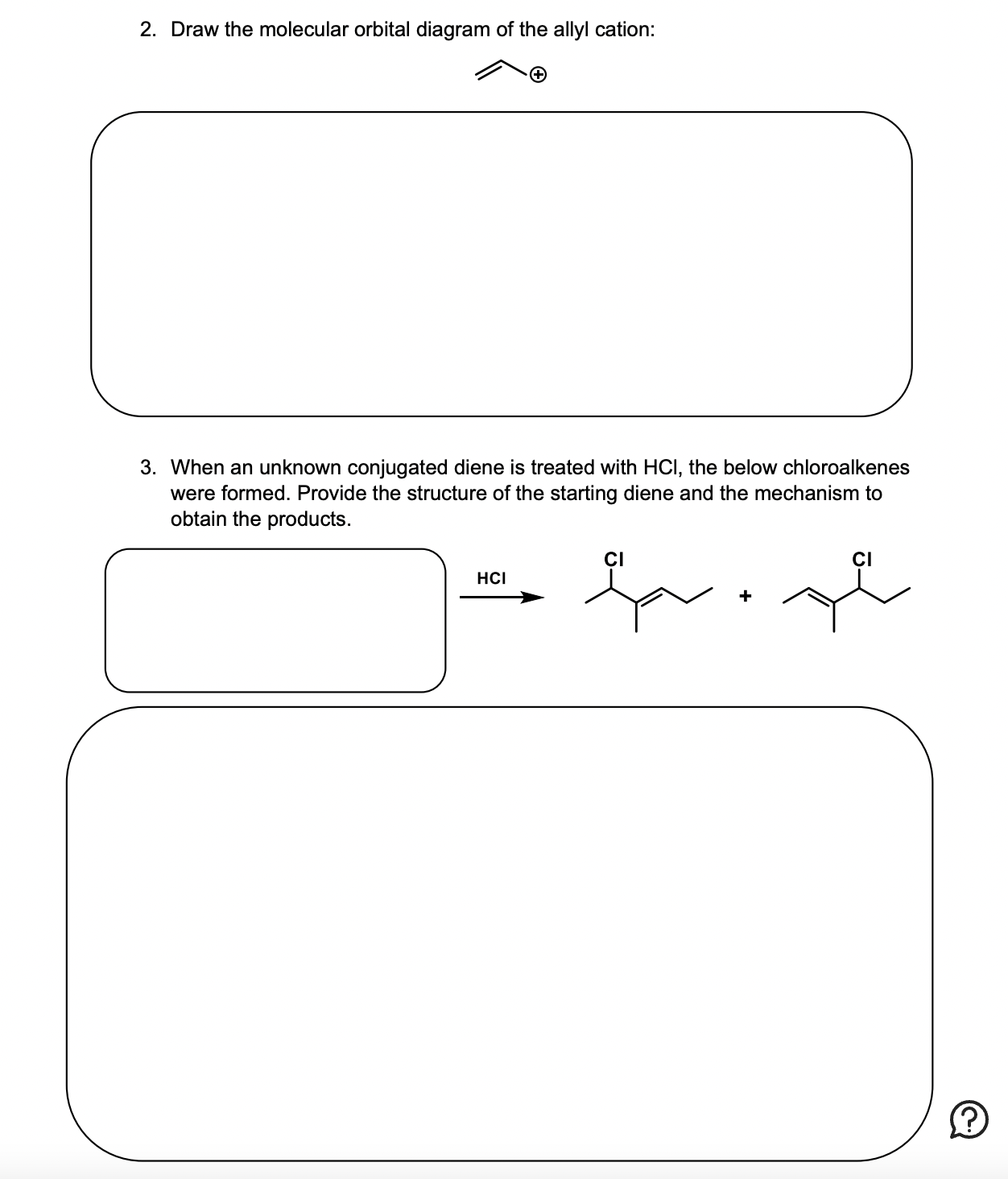 Solved Draw the molecular orbital diagram of the allyl | Chegg.com