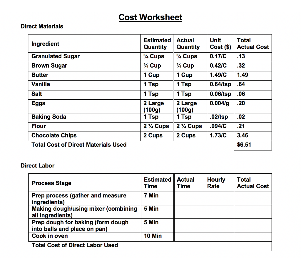 Using your favorite cookie recipe, estimate the | Chegg.com
