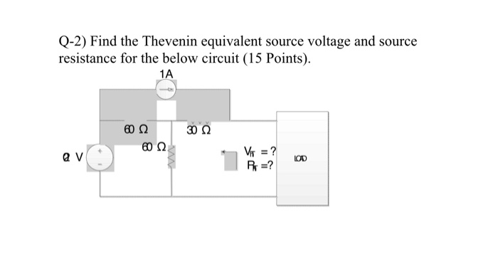 Solved Q-2) Find the Thevenin equivalent source voltage and | Chegg.com