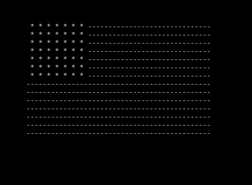 Solved Using C, and like the picture given : draw us flag | Chegg.com