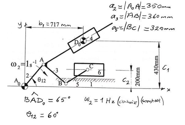 The mechanism in the figure; a) Find the angular | Chegg.com