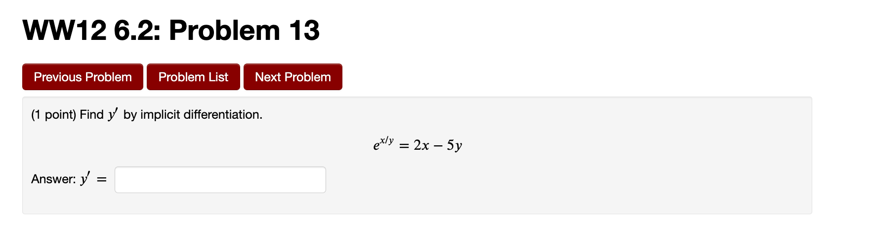 Solved WW12 6.2: Problem 13 Previous Problem Problem List | Chegg.com
