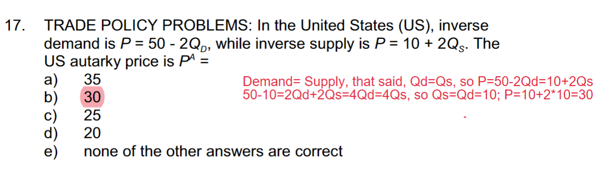 Solved How do you get 30 as the answer? and How did 4Qd=4Qs | Chegg.com