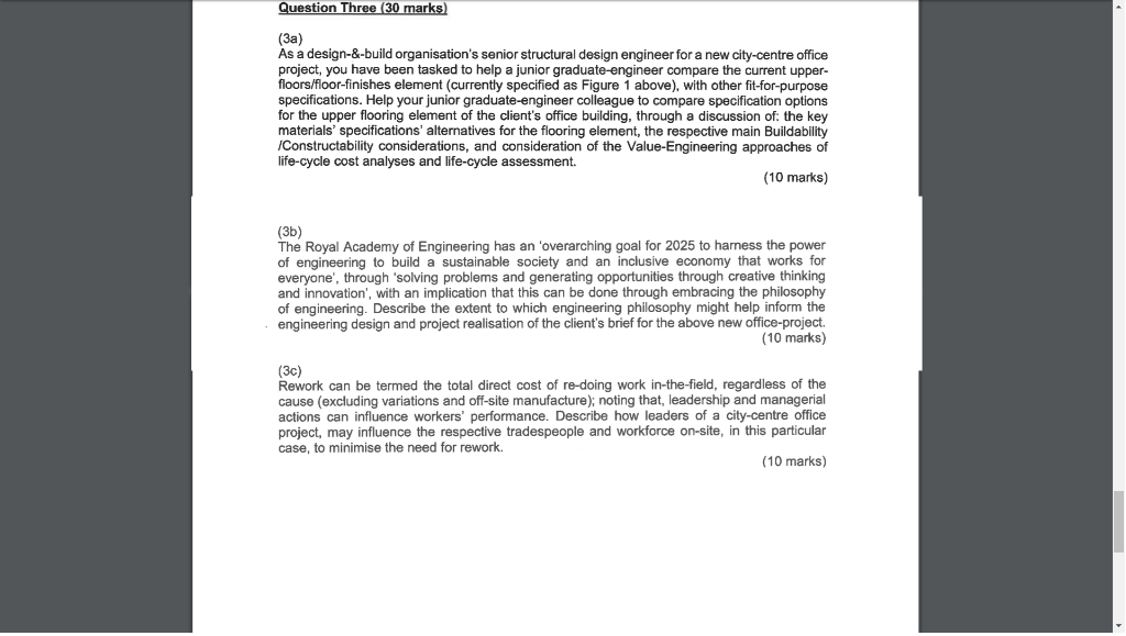 Solved Question Three (30 marks) (3a) As a design-&-build | Chegg.com