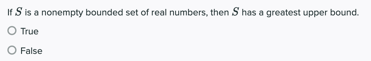 Solved Every bounded monotone sequence converges. O True O | Chegg.com