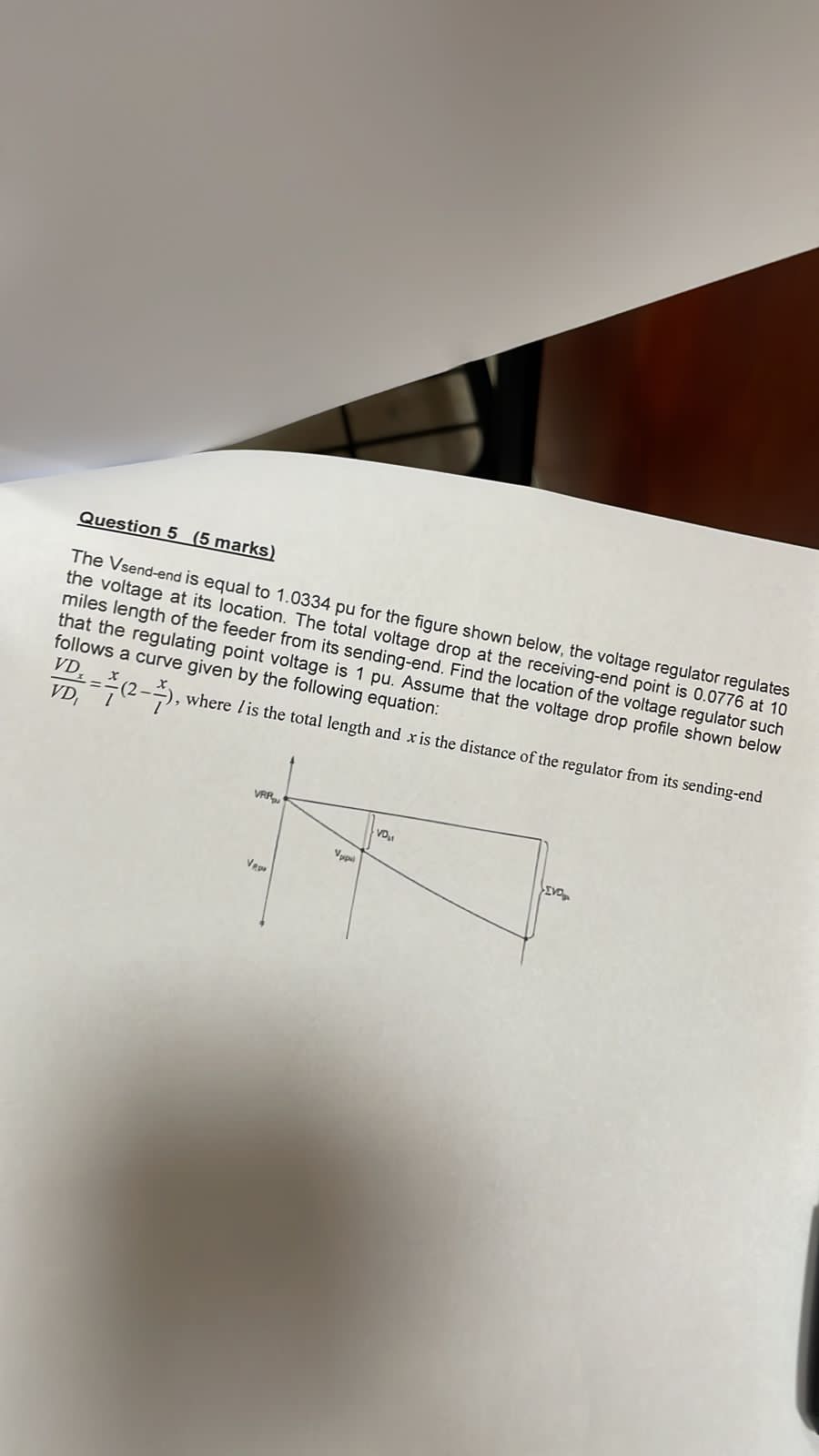 Solved the voltage at its location. The total voltage drop | Chegg.com