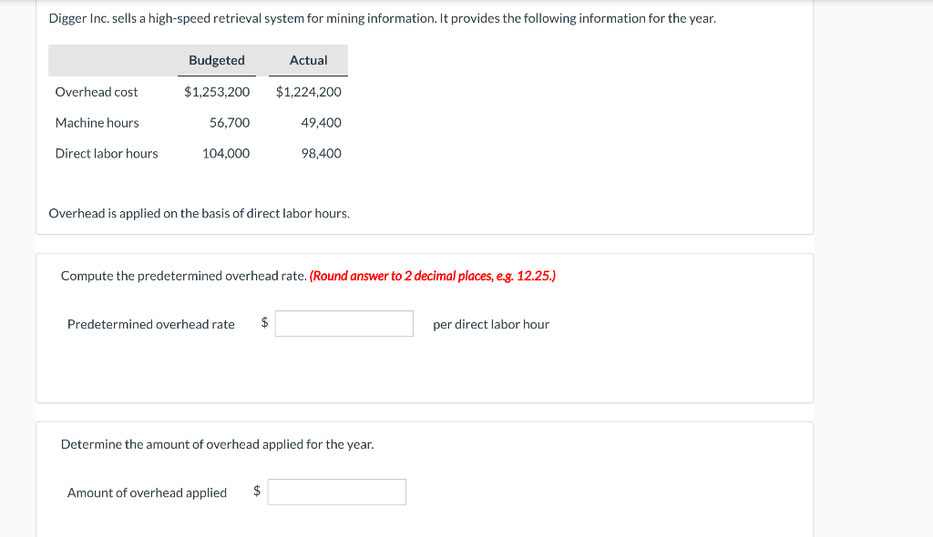 Solved Digger Inc. sells a high-speed retrieval system for | Chegg.com