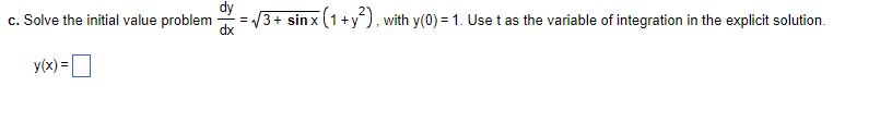 Solved C ﻿solve The Initial Value Problem 4739