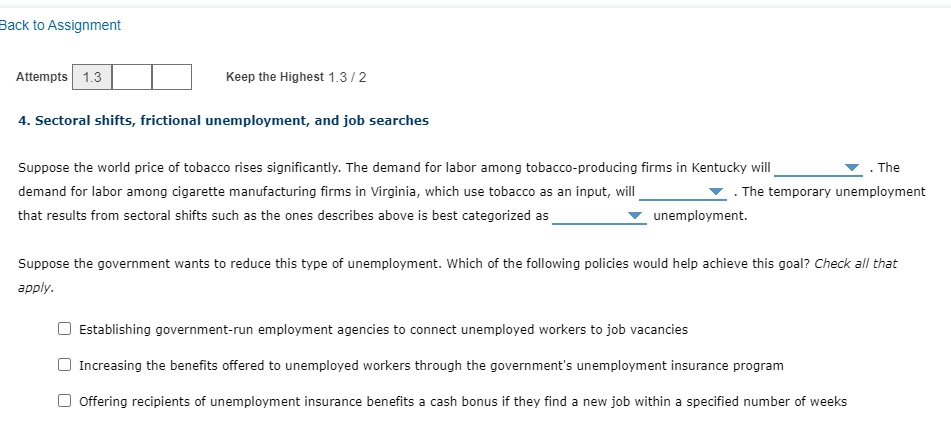 Solved Sectoral shifts, frictional unemployment, and job | Chegg.com Solved Sectoral shifts, frictional unemployment, and job | Chegg.com
