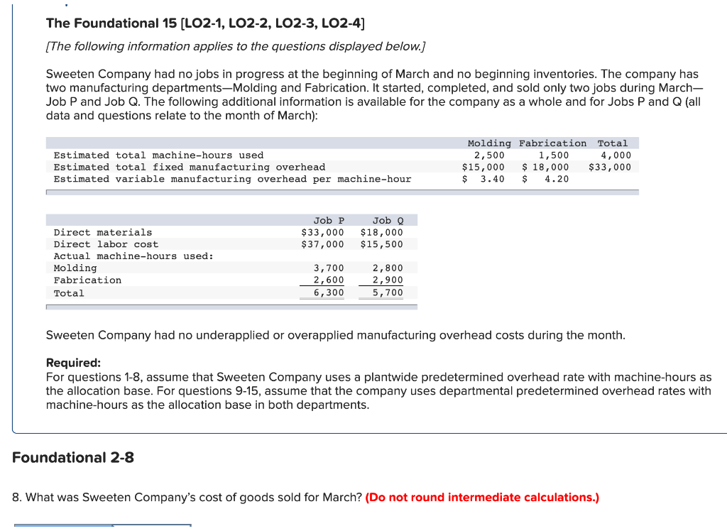 Solved The Foundational 15 [LO2-1, LO2-2, LO2-3, LO2-4] [The | Chegg.com