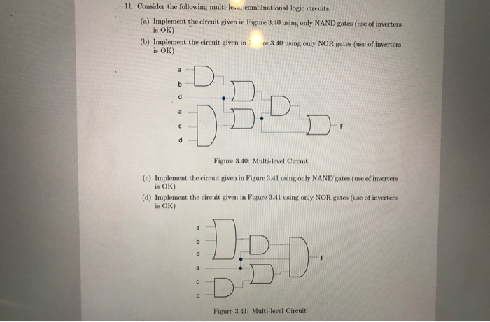 Solved 11. Consider the following multi-levei combinational | Chegg.com