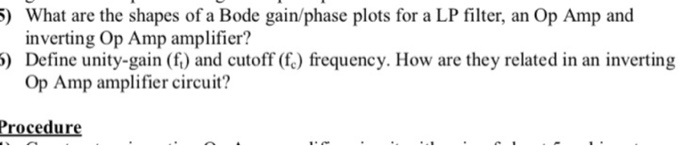 Solved What are the shapes of a Bode gain/phase plots for a | Chegg.com