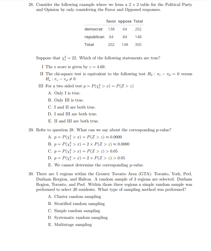 Solved 28. Consider the following example where we form a | Chegg.com