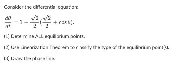 Solved Consider the differential equation: dᎾ 1 学学 V2, V2 + | Chegg.com