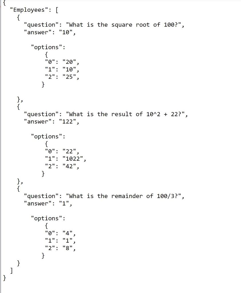 Solved Write and call a JAVA SCRIPT function display_quiz. | Chegg.com