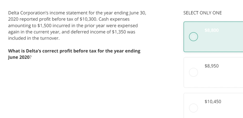 Solved Delta Corporation's income statement for the year | Chegg.com