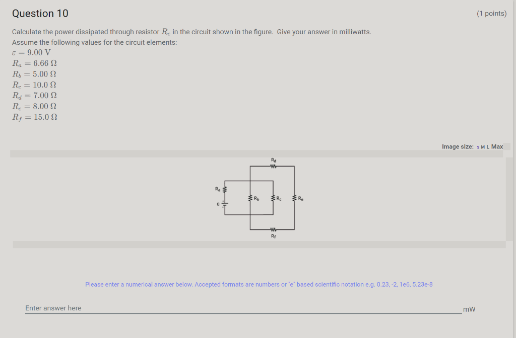 Solved Calculate the power dissipated through resistor Re in | Chegg.com