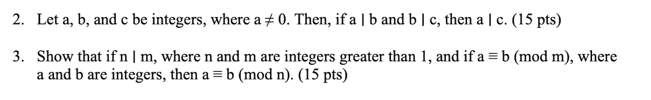 Solved 2. Let a, b, and c be integers, where a 70. Then, if | Chegg.com