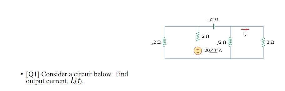 Solved [Q1] ﻿Consider a circuit below. Findoutput current, | Chegg.com
