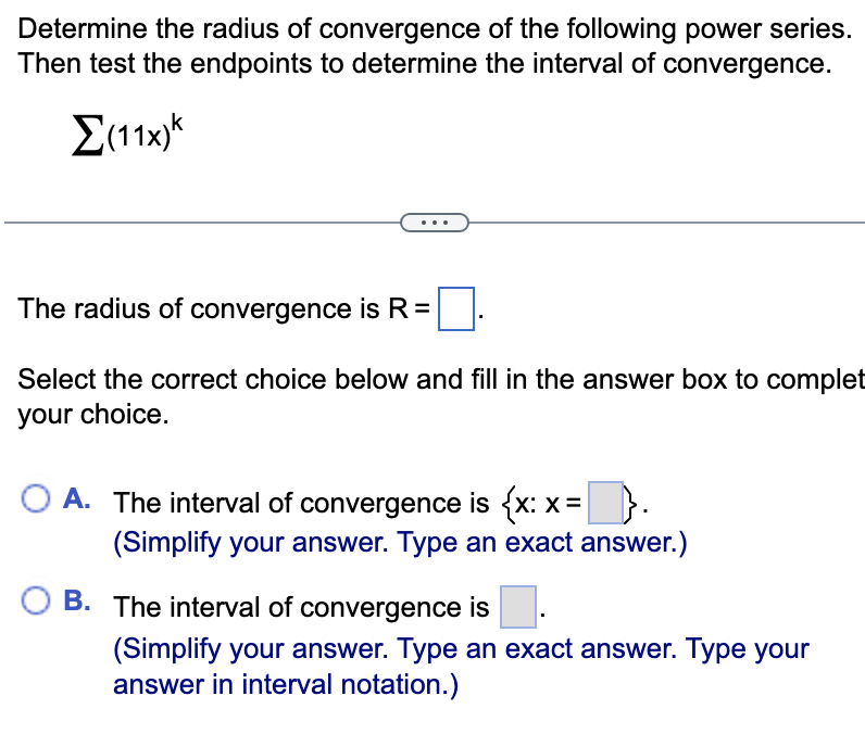 Solved Determine the radius of convergence of the following | Chegg.com