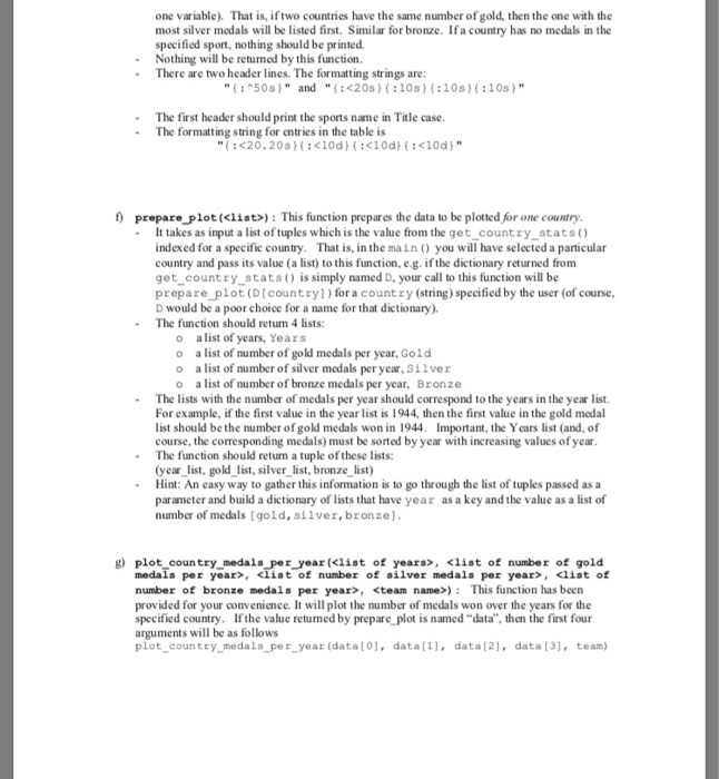 Solved Assignment Overview Dictionaries Lists and tuples | Chegg.com