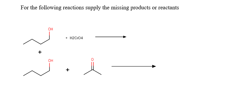 Solved For the following reactions supply the missing | Chegg.com
