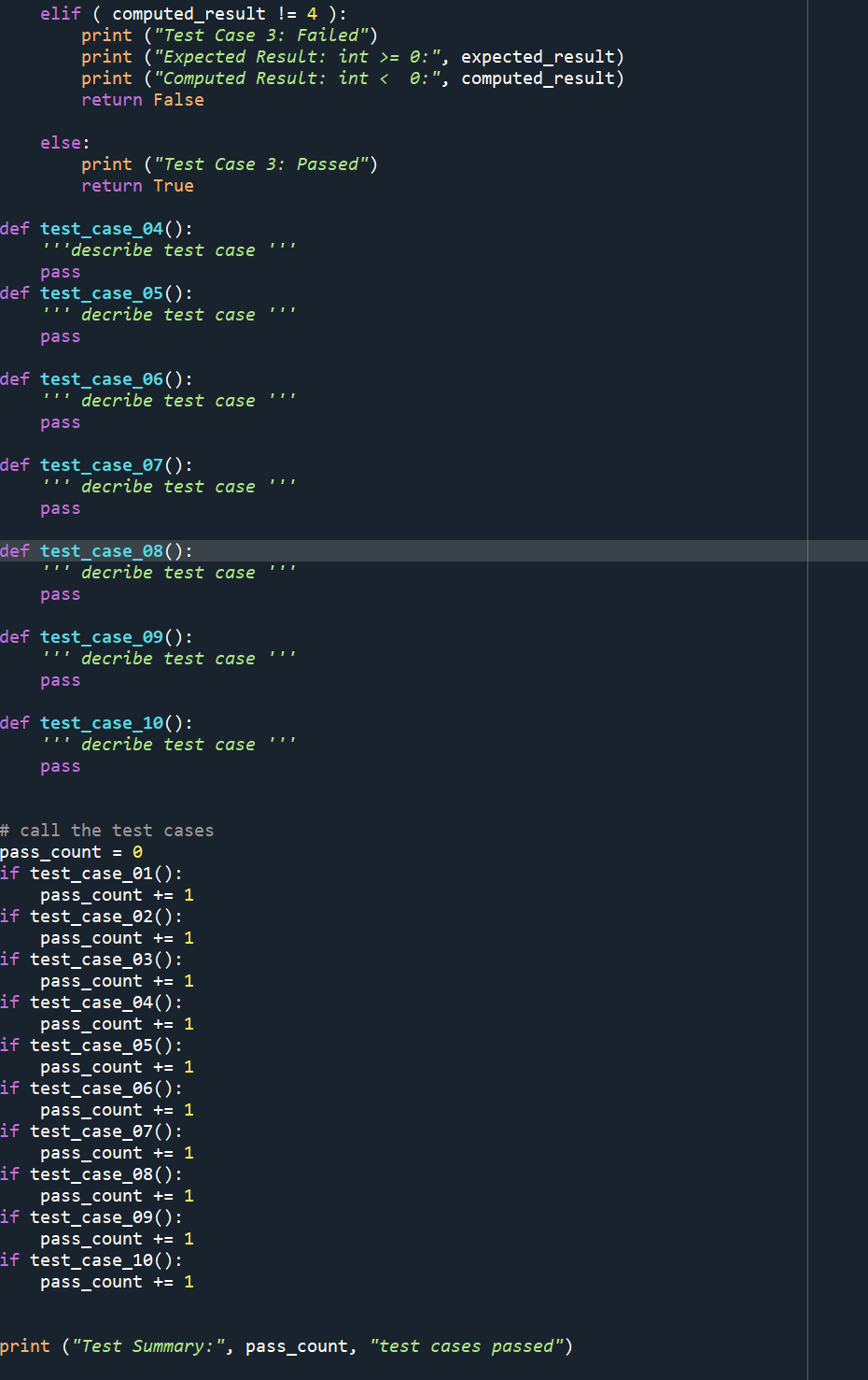Solved test_case_04 For this test case, we want to test the | Chegg.com
