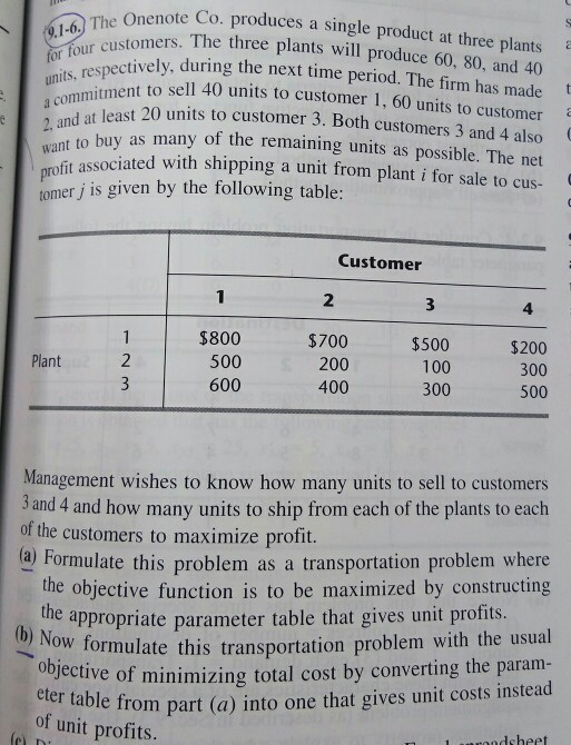 Solved for four customers. The thre units, respectively, du | Chegg.com