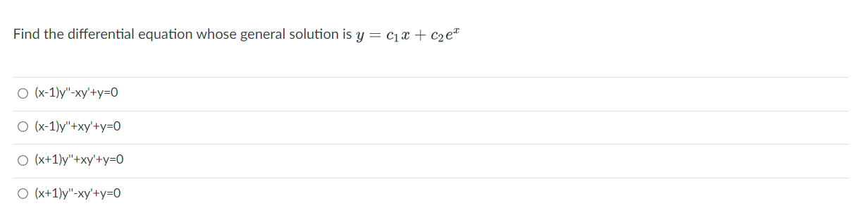 Solved Find the differential equation whose general solution | Chegg.com