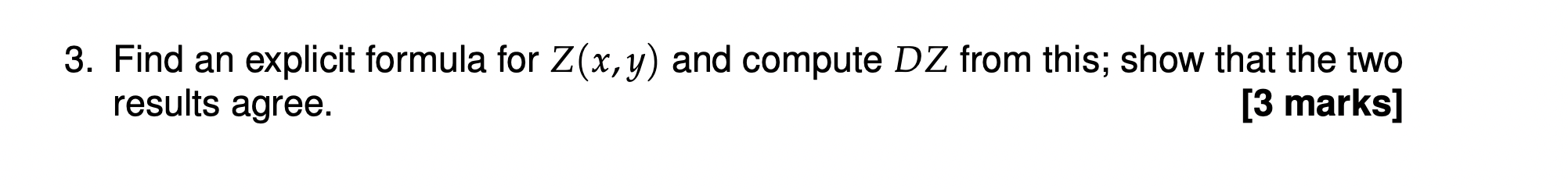 Question 1 Consider the three functions | Chegg.com