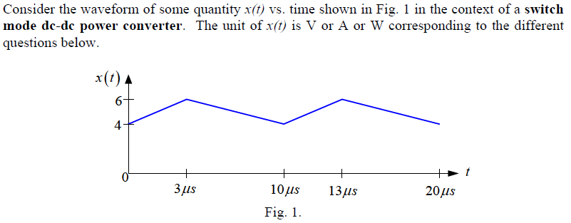 Solved Consider the waveform of some quantity X(t) vs. time | Chegg.com