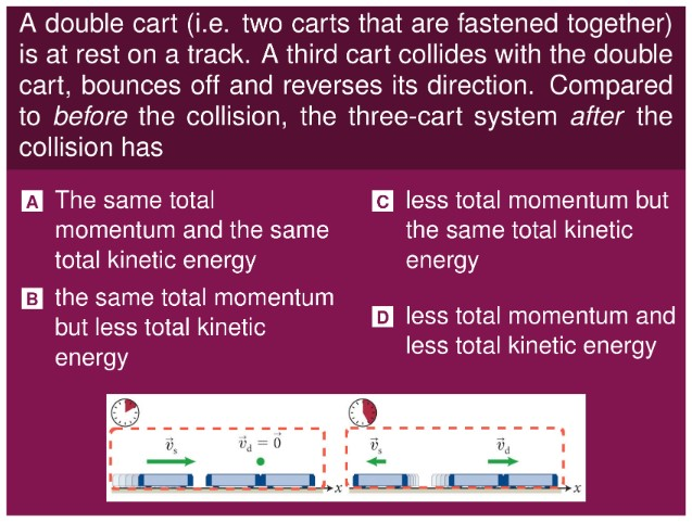 Solved A double cart (i.e. two carts that are fastened | Chegg.com