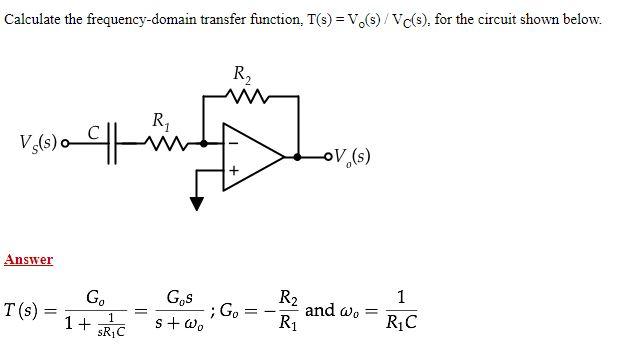 Solved Calculate the frequency-domain transfer function. | Chegg.com