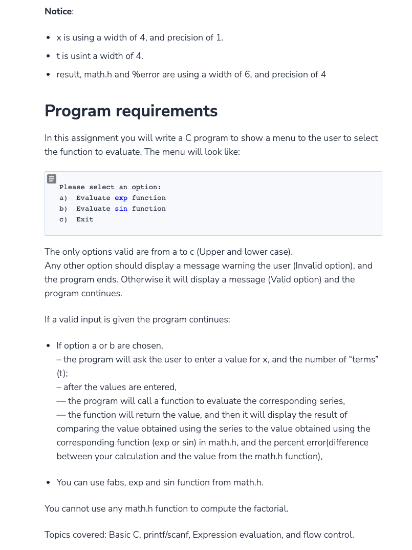 Solved Notice: - x is using a width of 4 , and precision of | Chegg.com