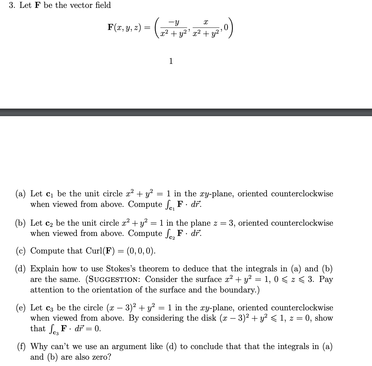 Solved 3. Let F be the vector field | Chegg.com
