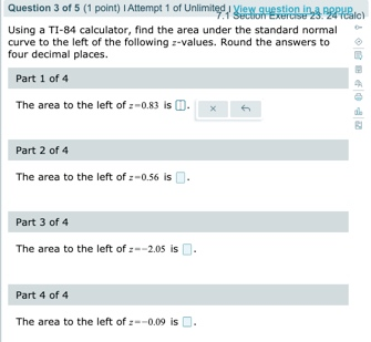 Solved Question 3 of 5 (1 point) l Atempt 1 of Unlimited | Chegg.com