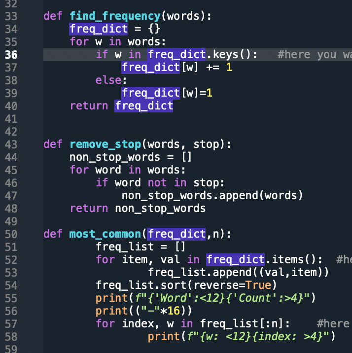 Solved Most Common Non-Stop Words Create a markdown cell | Chegg.com
