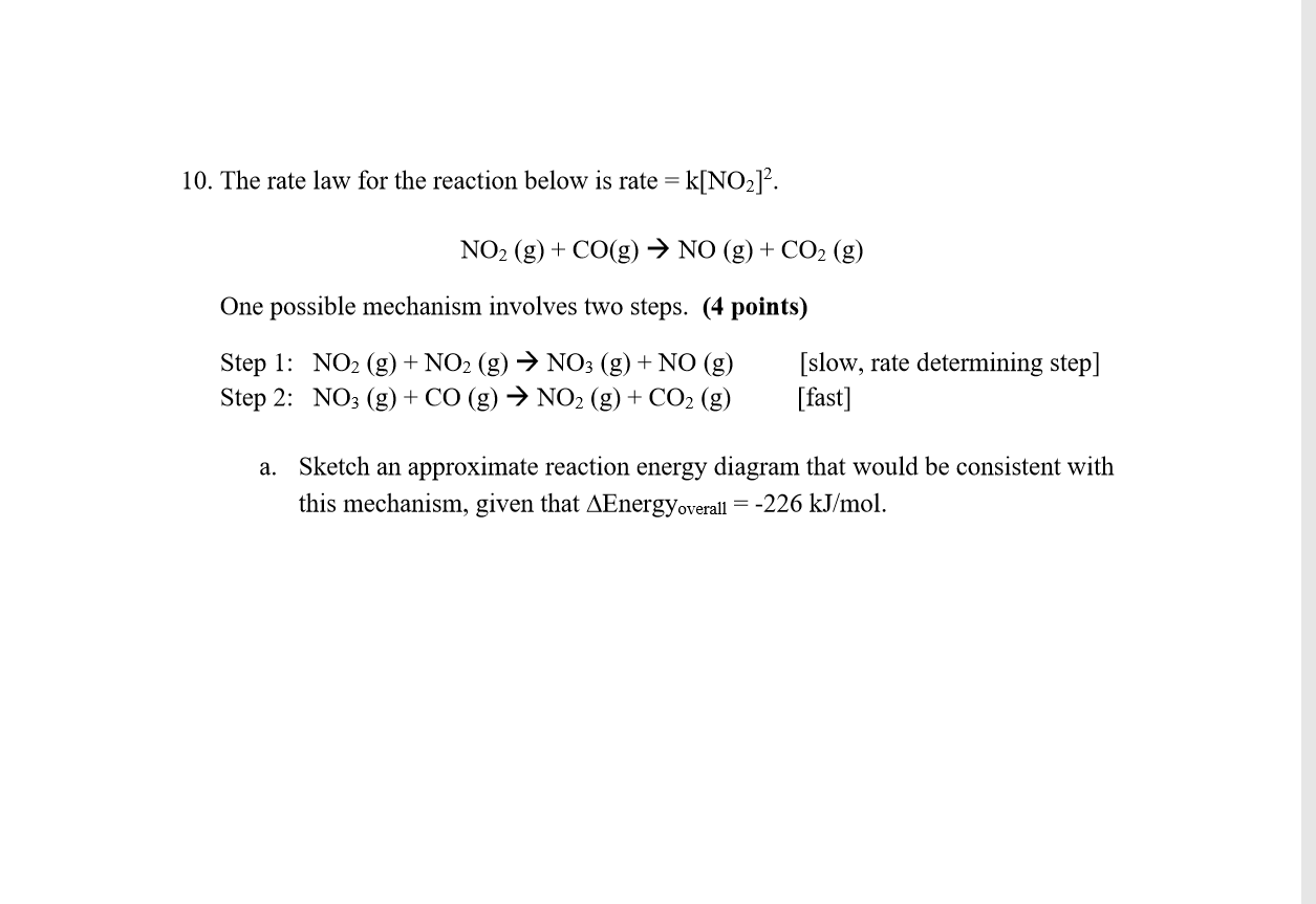 Solved b. How would adding a catalyst to the reaction | Chegg.com
